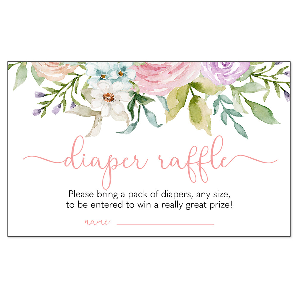 Baby in Bloom Diaper Raffle Ticket – The Invite Lady
