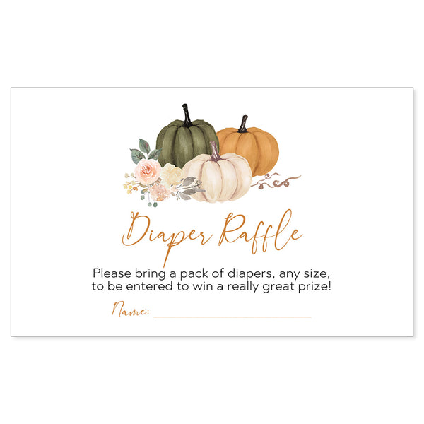 Pumpkin Diaper Raffle Ticket – The Invite Lady