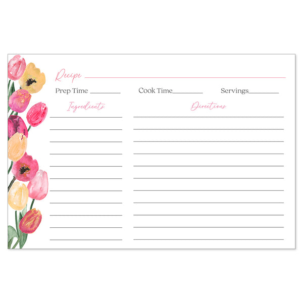 Tulip Recipe Card – The Invite Lady