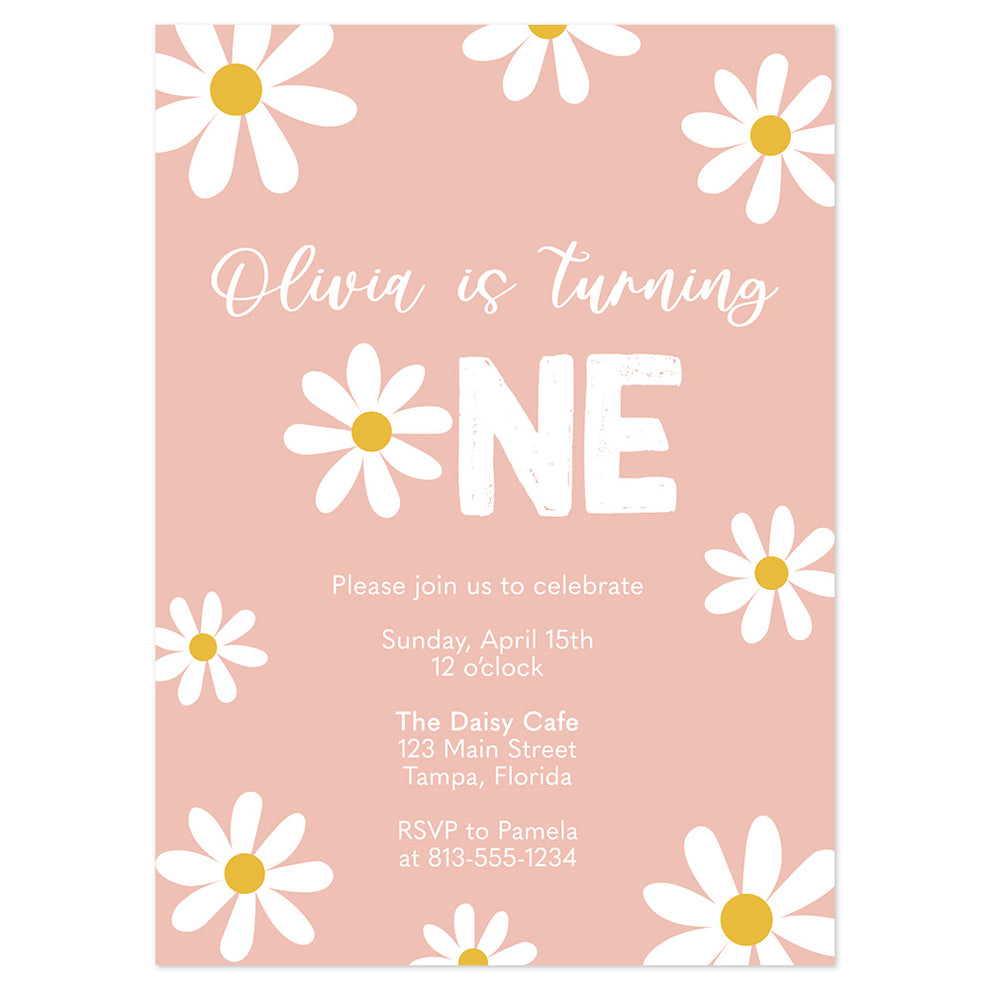 Daisy First Birthday Party Invitation – The Invite Lady