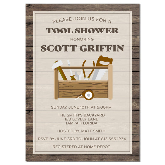 Tool Groom Shower Invitation – The Invite Lady